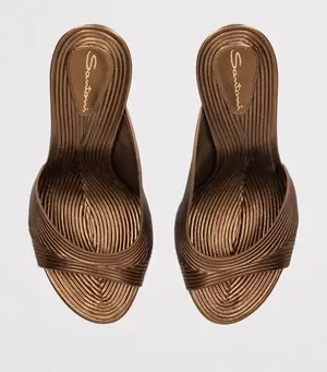 Santoni Nappa Leather Serpentine Mules