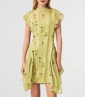 ALLSAINTS Printed Fleur Mini Dress - Yellow
