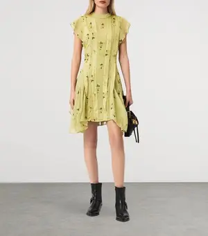 ALLSAINTS Printed Fleur Mini Dress - Yellow