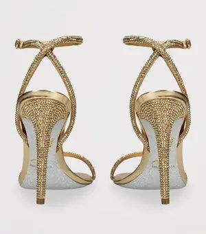 Rene Caovilla Embellished Ellabrita Heeled Sandals 105 - Gold