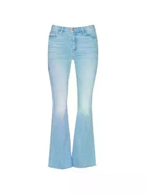 MOTHER Frayed Hem Denim Jeans - Blue