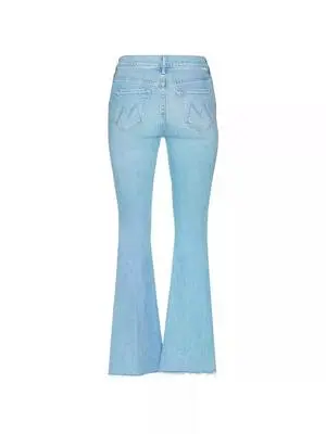 MOTHER Frayed Hem Denim Jeans - Blue