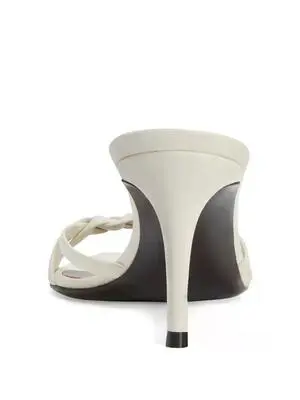 GIUSEPPE ZANOTTI Intrigo Braid 70 Braided Strips Mules - White