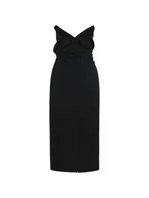 THE ROW Draped Knot Midi Dress