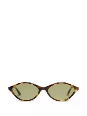 PETER AND MAY Oval-frame Sunglasses - Brown