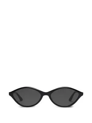 PETER AND MAY Tropiques Oval-frame Sunglasses - Black