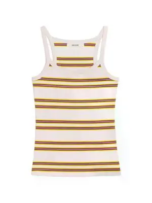 Zadig&Voltaire Striped Ribbed Tank Top - Neutrals