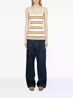 Zadig&Voltaire Striped Ribbed Tank Top - Neutrals