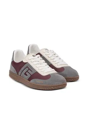Balmain Swan Suede And Nylon Trainers - Red
