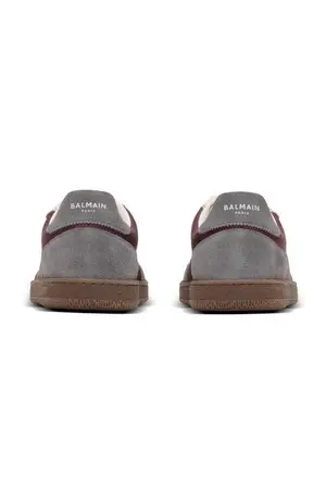 Balmain Swan Suede And Nylon Trainers - Red