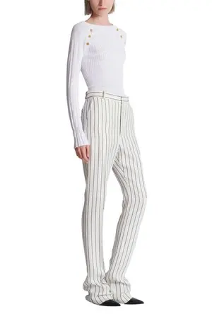 Balmain Straight-leg Pinstripe Trousers