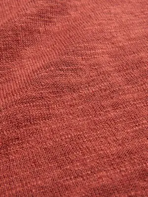 CELTIC & CO. Crew Neck Linen Blend Top - Clay