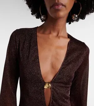 Oseree Lumière Embellished Beach Dress