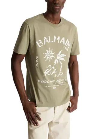 Balmain T-shirt With Plage Print