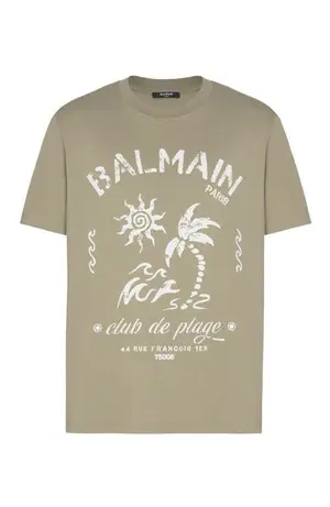 Balmain T-shirt With Plage Print