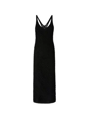 Pinko Midi V-neck Dress - Black