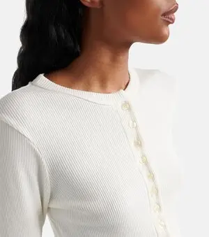 Citizens Of Humanity Kari Ribbed-knit Cardigan - White