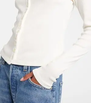 Citizens Of Humanity Kari Ribbed-knit Cardigan - White