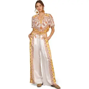 Hale Bob Danica Silk Charmeuse Pant - Gold
