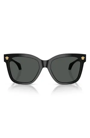 Versace 55mm Square Sunglasses Black/dark Grey