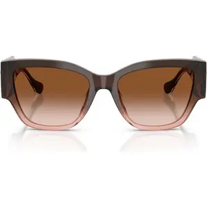 Versace 55mm Cat Eye Sunglasses - Brown Gradient/brown Gradient