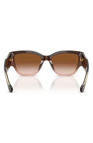 Versace 55mm Cat Eye Sunglasses - Brown Gradient/brown