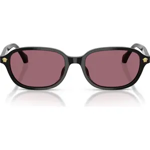 Versace 53mm Pillow Sunglasses - Black/violet