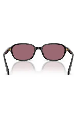 Versace 53mm Pillow Sunglasses - Black/violet
