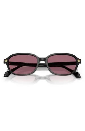 Versace 53mm Pillow Sunglasses - Black/violet