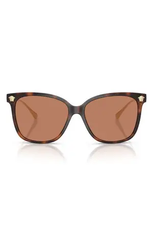 Versace 57mm Square Sunglasses - Havana/brown