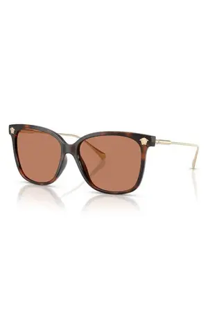 Versace 57mm Square Sunglasses - Havana/brown
