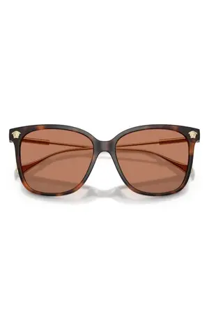 Versace 57mm Square Sunglasses - Havana/brown