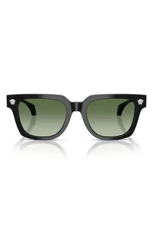 Versace 52mm Square Sunglasses Black/green Gradient