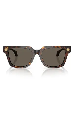 Versace 52mm Square Sunglasses - Havana/brown