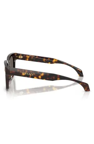 Versace 52mm Square Sunglasses - Havana/brown