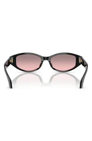 Versace 54mm Cat Eye Sunglasses - Black/rose Gradient Grey