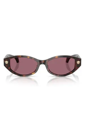 Versace 54mm Cat Eye Sunglasses - Havana/violet