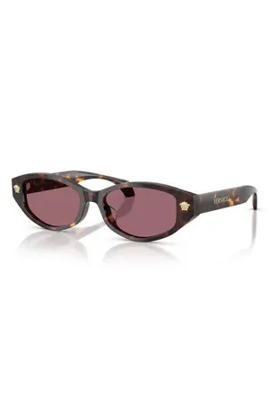 Versace 54mm Cat Eye Sunglasses - Havana/violet