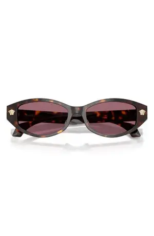 Versace 54mm Cat Eye Sunglasses - Havana/violet