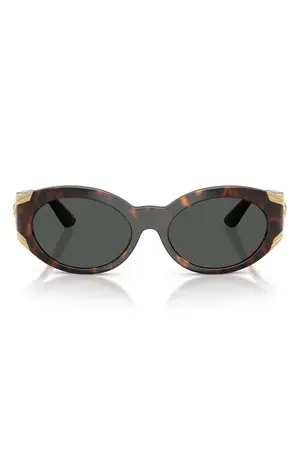 Versace 55mm Oval Sunglasses