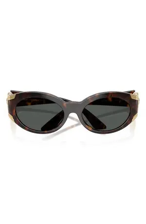 Versace 55mm Oval Sunglasses