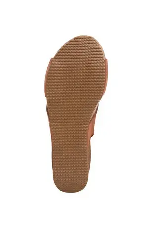CELTIC & CO. Crossover Wedge Sandal - Tan