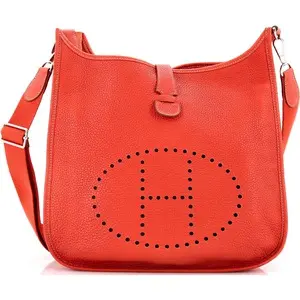 Hermès Evelyne Bag Gen Iii Clemence Gm - Red