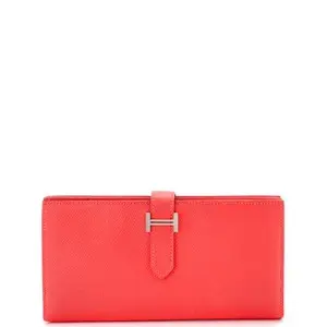 Hermès Bearn Wallet Epsom Long - Red
