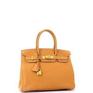 Hermès Birkin Handbag Brown Togo With Gold Hardware 30 - White