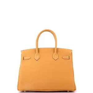 Hermès Birkin Handbag Brown Togo With Gold Hardware 30 - White