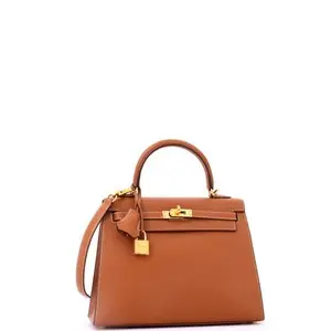 Hermès Kelly Handbag 25 Brown Epsom With Hardware