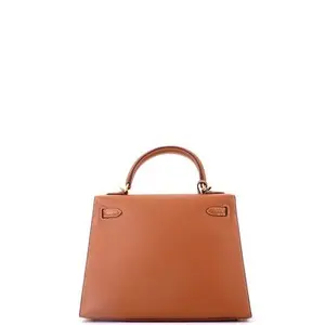 Hermès Kelly Handbag 25 Brown Epsom With Hardware