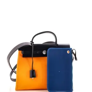 Hermès Herbag Zip Leather And Toile 31 - Yellow