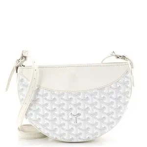 Goyard Hirondelle Shoulder Bag Coated Canvas And Leather White